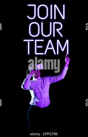 Inspiration showing sign Work For Us. Concept meaning Invitation to ...