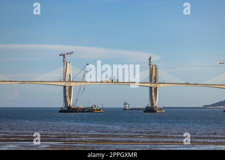 Kinmen Bridge under construction in Taiwan at sunset Stock Photo - Alamy