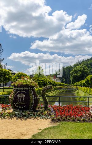 Luhacovice, picturesque spa town in Southern Moravia, Czech Republic ...