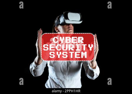 Conceptual display Cyber Security System. Internet Concept Techniques ...