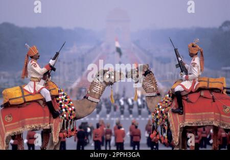 a view with soldiers on a camel a the Parade at the Republic Day on ...