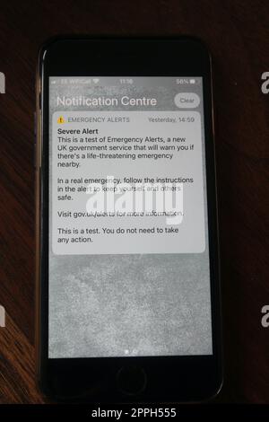 the first ever emergency alert test received by all mobile phones in ...