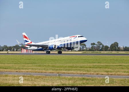 Amsterdam Airport Schiphol - Embraer E190SR of British Airways ...