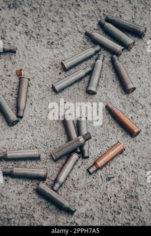 Empty bullet cartridges Stock Photo - Alamy