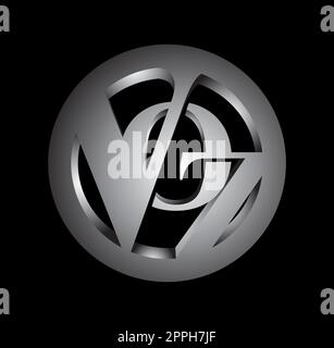 Monogram Logo Initial Letters VOZ Sign illustration in white background ...