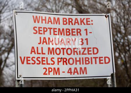 All Motorized Vessels Prohibited Sign Stock Photo - Alamy