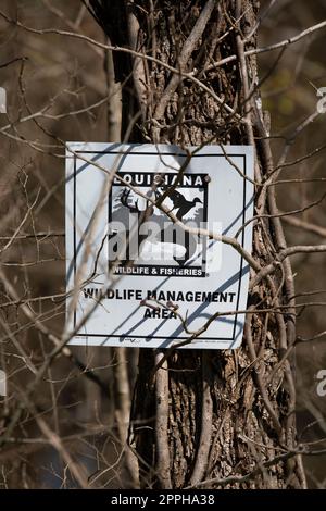 Sign Marking the Boundary of a Wildlife Management Area Stock Photo - Alamy