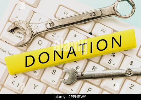 Text sign showing Gift Box. Conceptual photo A small cointainer with ...