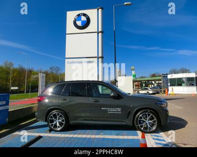 BMW Inchcape Motor car dealership with car parked on forecourt Stock ...