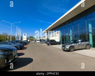 BMW Inchcape Motor car dealership with car parked on forecourt Stock ...