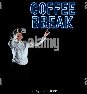 Conceptual caption Time For A Break. Business idea Making a pause from ...