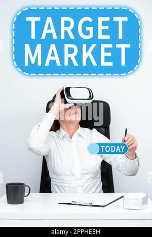Text sign showing Target Marketing. Concept meaning Market Segmentation ...