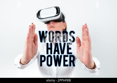 Handwriting text Words Have Power, Business approach as they has ...