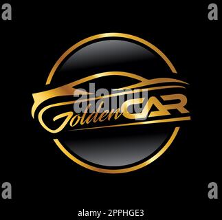 golden car logo icon Stock Vector Image & Art - Alamy