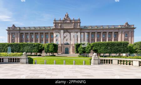 Riksdagshuset, the Swedish Parliament House, located on the island of Helgeandsholmen, Gamla ...