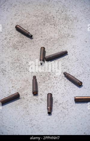 Empty bullet cartridges Stock Photo - Alamy