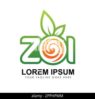 ZOI circle letter logo design with circle and ellipse shape. ZOI ...