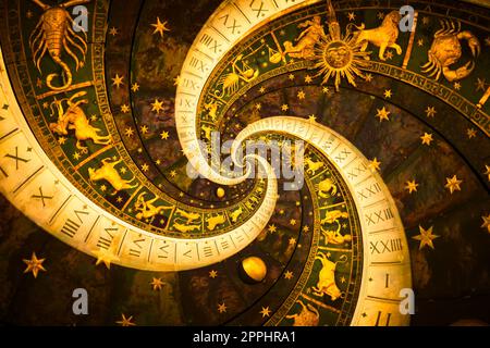 Astrology and alchemy sign background illustration Stock Photo - Alamy