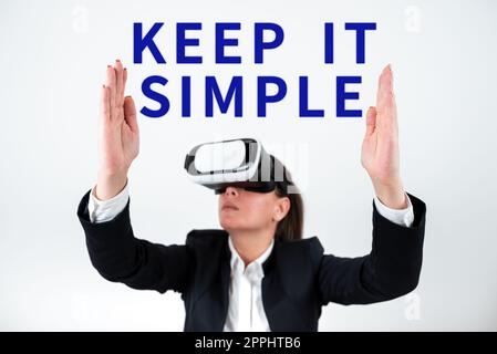 Text showing inspiration Keep It Simple. Concept meaning Easy to toss ...