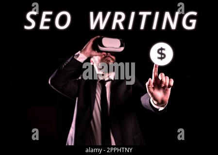 Word writing text Content Seo. Business photo showcasing creating ...