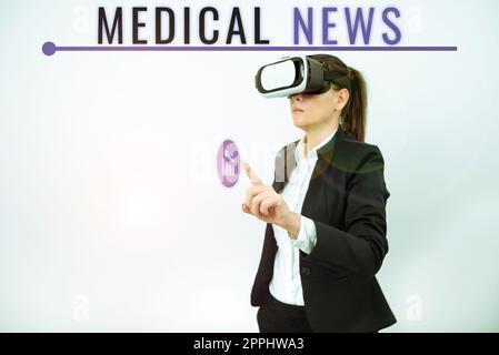 Text sign showing Medical News. Conceptual photo report or noteworthy ...