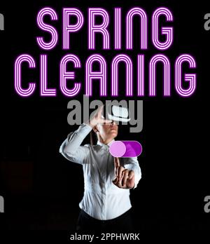 Conceptual caption Spring Cleaning. Business approach practice of ...