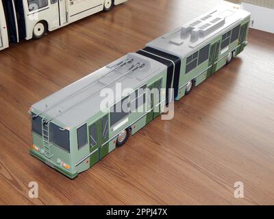Models of trolleybuses, models of city electric transport Stock Photo ...