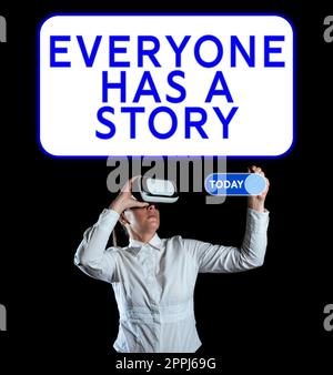 Everyone Has a Story word written on wood block. Storytelling ...