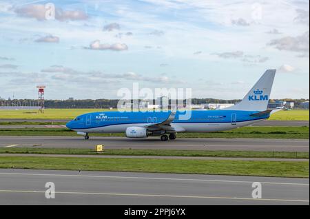 KLM Plane on Runway Stock Photo - Alamy