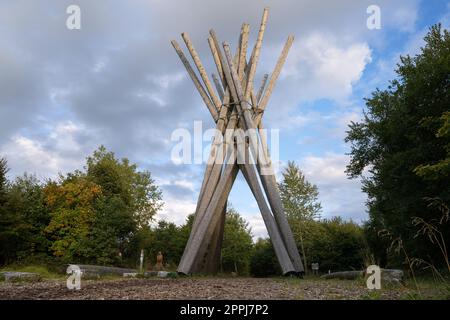 BRILON, GERMANY - SEPTEMBER 21, 2022: Memorial of hurricane Kyrill ...