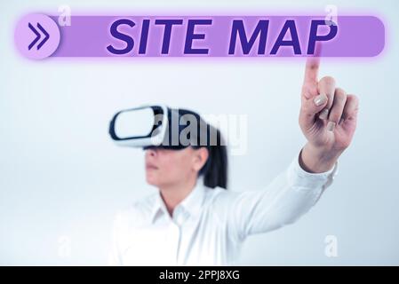 Handwriting text Site Map. Business idea designed to help both users ...