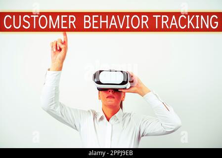 Text sign showing Customer Behavior Tracking. Internet Concept managing ...