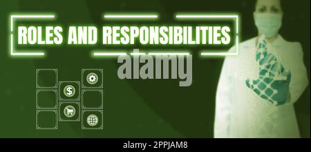 Conceptual display Roles And Responsibilities, Word for Business ...