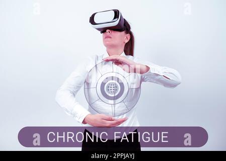Text showing inspiration Chronic Fatigue. Conceptual photo A disease or ...