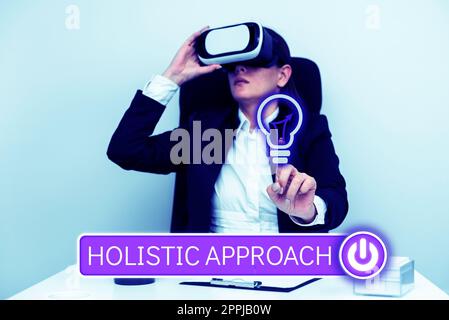 Hand writing sign Holistic Approach. Internet Concept characterized ...