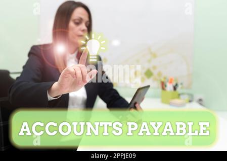 Writing displaying text Accounts Payable. Internet Concept money owed ...