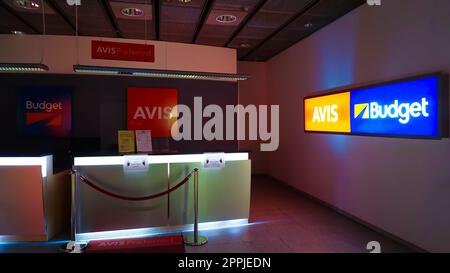 Avis car rental counter at terminal 2 at Incheon International Airport ...