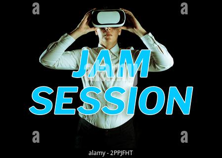 Text caption presenting Jam Session, Business idea impromptu ...