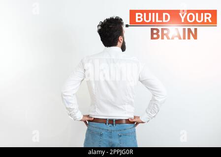 Text caption presenting Build Your Brain, Word for mental activities to ...