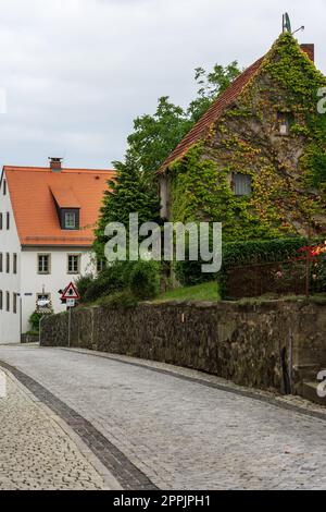 Streets of an old historical town of Stolpen. Saxony. Germany Stock ...