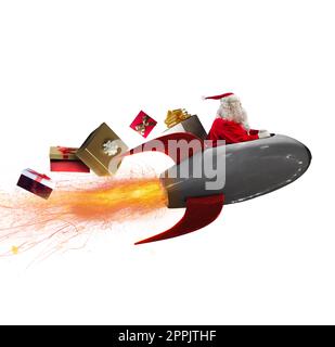 santa claus with gifts Stock Photo - Alamy