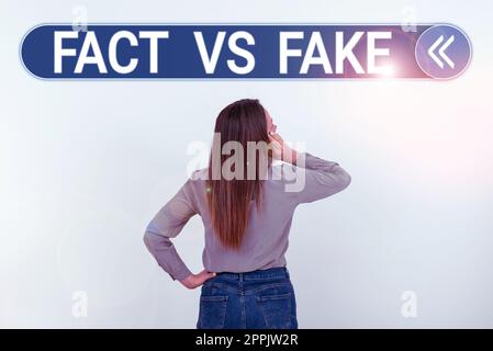 Conceptual display Fact Vs Fake, Business idea Is it true or is false ...