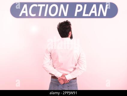Text sign showing Action Plan 2023, Business idea to do list contain ...