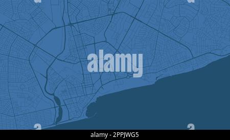 Printable street map of Accra, Ghana. Map template for business use ...