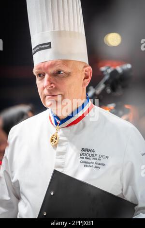 Christophe Quentin a chef at the Bocuse d'or event, sirha 2023 Stock ...
