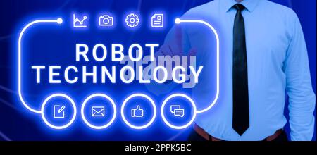 Inspiration showing sign Robot Technology. Business showcase methods ...