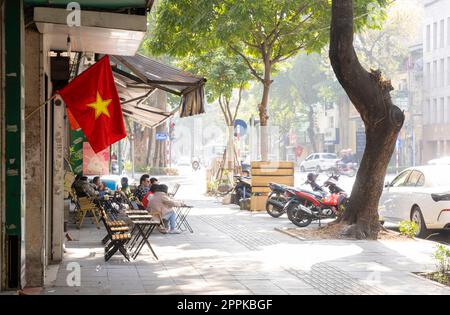 outdoor cafe in Hanoi, Vietnam Stock Photo - Alamy