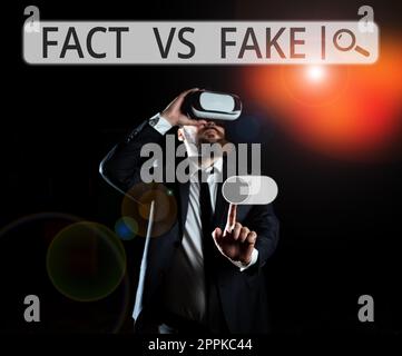 Writing displaying text Fake Or Real. Business concept difference ...