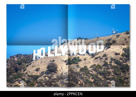 Creative picture of Hollywood sign in Los Angeles - landmark photo ...
