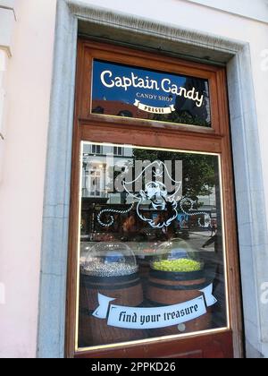 Captain Candy Shop in Prague, Czech republic Stock Photo - Alamy